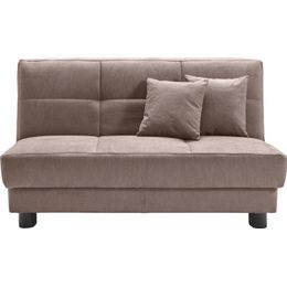 ell+ell Schlafsofa ELL + ELL, B:160cm H:90cm T:100cm, braun, 100% Polyester, Jugendzimmer, Sofas, "Tilda", Breite 160 cm, inkl. 2 Zierkissen