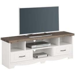 TV-Board Home Affaire, B:148cm H:52,5cm T:37cm, grau, Massivholz, Sideboards