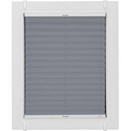 Plissee SUNLINES, B:80cm H:165cm, grau, Obermaterial: 80% Polyester, 15% Metall, 5% Kunststoff, Badezimmer, Plissees, "Classic Style Crepe",