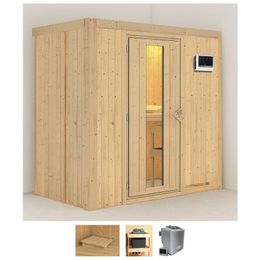 Karibu Sauna "Vada", Bio-Kombiofen, externe Steuerung, 9 kW, beige, Saunen, Ofen 9 kW Bio externe Strg easy