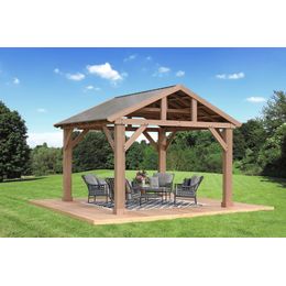 Holzpavillon WESTMANN, beige, Garten, Pavillons, "Yukon 14x12", BxT: 427x366 cm