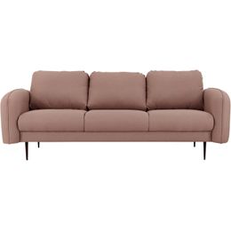 3-Sitzer Home Affaire, B:213cm H:81cm T:93cm, rosa, Korpus/Basismaterial: 100% Polyester. Sitzfl&auml;che: 100% Polyester, Sofas, "Skidi", mit losen