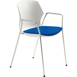 mayer Sitzm&ouml;bel Stapelstuhl MAYER SITZM&Ouml;BEL, B:55cm H:80,5cm T:53cm, blau, Polyester, Polypropylen, Esszimmer, St&uuml;hle, "Stapelstuhl myPRIMO", stapelbar