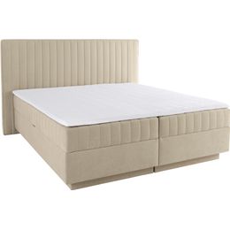 Boxbett HOMSY BY ANA JOHNSON "Moonio inkl. Bettkasten", beige, B:207cm L:214cm, Komplettbetten, erh&auml;ltlich in verschiedenen Breiten und H&auml;rtegraden