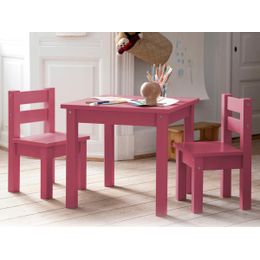 Kindersitzgruppe Hoppekids, pink, FSC-zertifizierter Holzwerkstoff, MDF, Sitzm&ouml;bel-Sets, "MADS Kindersitzgruppe", in vielen Farben, mit zwei St&uuml;hlen