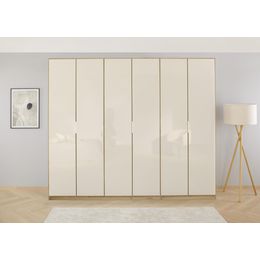 Dreht&uuml;renschrank Rauch, B:271cm H:229cm T:54cm, beige, Holzwerkstoff, Schr&auml;nke, "Kleiderschrank Schrank Garderobe KOLUNA mit hochwertiger Glasfront",