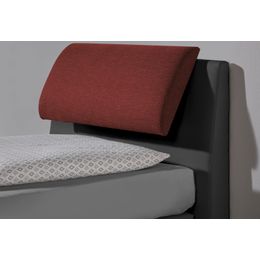 Boxspringbett Maintal, B:112cm L:212cm, rot, Strukturstoff-Bezug 100% Polyester;Kunstleder 100% PU;Bezug der Spiegelfl&auml;che Matratzendrell aus 100%