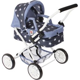 Bayer Chic 2000 CHIC2000 Jungen Puppenwagen "Smarty, Mini-Kuschelwagen", blau, Kunststoff, Metall, Stoff, B:56cm H:56cm T:56cm, Puppenwagen, mit herausnehmbarer