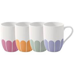 Villeroy & Boch VILLEROY & BOCH Becher "Henkelbecher-Set Fleu Couleur 290 ml 4er Set bunt", bunt, Trinkgefäße