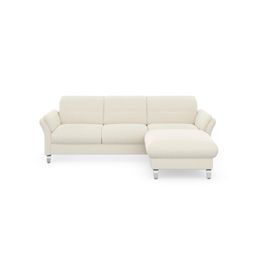 Sit & More Ecksofa SIT & MORE, B:251cm H:85cm T:161cm, beige, Wohnzimmer, Sofas, "Grenoble L-Form mit Federkern", wahlweise mit Bettfunktion, Bettkasten, Arm-