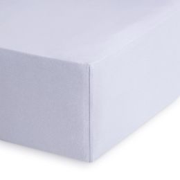 Spannbettlaken Bugatti, B:100cm L:200cm, grau, Jersey-Elasthan, Obermaterial: 97% Baumwolle, 3% Elasthan, Bettlaken, "PREMIUM, Baumwolle mit