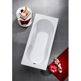 Badewanne Ottofond, B:75cm H:56,5cm L:170cm T:75cm, wei&szlig;, Sanit&auml;racryl, Badewannen, "Julia", mit Wannentr&auml;ger und Ablaufgarnitur