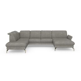 Sit & More Wohnlandschaft SIT & MORE, B:338cm H:84cm T:207cm, grau, Sofas, "Fashion U-Form", wahlweise mit Kopfteilverstellung, Vorziehsitz, motorisch,