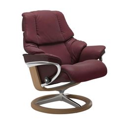 stressless "Reno" Set, Relaxsessel mit Hocker, mit Hocker, mit Signature Base, Gr&ouml;&szlig;e S, M & L, Gestell Eiche
