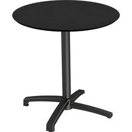 Klapptisch Essentials, B:69cm H:72cm T:69cm, schwarz, Aluminium/HPL Tischplatte, Garten, Tische, "X cross", in verschiedenen Ausf&uuml;hrungen