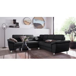Sit & More Ecksofa SIT & MORE, B:249cm H:88cm T:229cm, schwarz, Wohnzimmer, Sofas, "Sorano L-Form", wahlweise mit Bett- und Relaxfunktion, inkl. Bettkasten