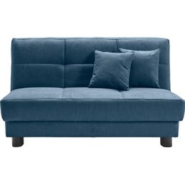 ell+ell Schlafsofa ELL + ELL, B:125cm H:90cm T:100cm, blau, 100% Polyester, Jugendzimmer, Sofas, "Tilda", Breite 125 cm, inkl. 2 Zierkissen