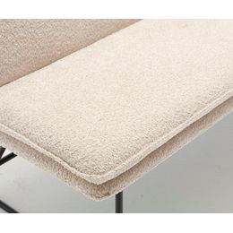 Bank Home Affaire, B:180cm H:89cm T:69cm, beige, Metall, Stoff, Esszimmer, Sitzb&auml;nke