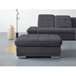 Hocker COTTA, B:112cm H:46cm T:72cm, schwarz, 90% Polyester, 10% Polyamid, Garten, Hocker, "Holiday", gem&uuml;tlicher Hocker im modernen Design