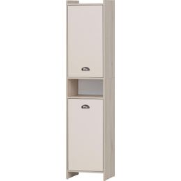 Hochschrank Welltime, B:40,2cm H:176,3cm T:33cm, beige, FSC-zertifizierter Holzwerkstoff, Badezimmer, Schränke, "Lindholm"