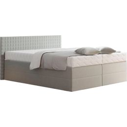 Boxspringbett, B:195cm L:210cm, grau, Westfalia Schlafkomfort, Bezug: 100% Polyester;Polsterwatte: 100% Polyester, Komplettbetten, mit Zierkissen,
