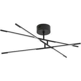 NOVA LUCE LED-Hängeleuchte "RACCIO", 6, Ø 84cm H: 11,5cm, 1 Stk., schwarz, Leuchten, Mit Leuchtmittel; Dimmbar