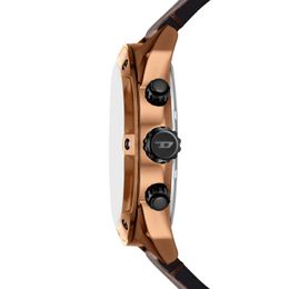 Diesel Herren Chronograph "Spiked"braun, dunkelbraun, Armbanduhren, Quarzuhr, Armbanduhr, Herrenuhr, Lederarmband, analog, Tag