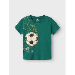 name it Jungen Kurzarmshirt "NMMKENDJO 2P SS TOP PB", grün, Gr. 92, bedruckt, Jersey, Obermaterial: 98% Baumwolle, 2% Viskose, Shirts