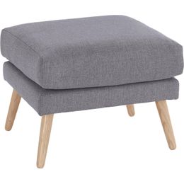 Hocker OTTO HOME, B:58cm H:45cm T:58cm, grau, Struktur (100% Polyester);Struktur fein (100% Polyester);Samtoptik (100% Polyester);Luxus-Microfaser
