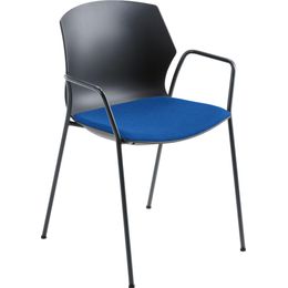 mayer Sitzmöbel Stapelstuhl MAYER SITZMÖBEL, B:55cm H:80,5cm T:53cm, blau, Polyester, Polypropylen, Esszimmer, Stühle, "Stapelstuhl myPRIMO", stapelbar