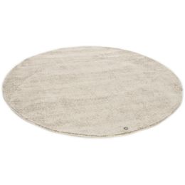 Teppich Tom Tailor HOME, H:15mm &Oslash;:140cm, beige, Viskose, Wolle, Wohnzimmer, Teppiche, "Groove", modernes Design, edles Farbspiel, ideal im Wohnzimmer