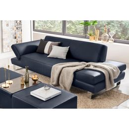 2-Sitzer W.Schillig, B:202cm H:76cm T:101cm, blau, Longlife Xtra-Leder Z59: Glattleder mit modischer Pr&auml;gung. Hautst&auml;rke 0, 9 - 1, 1 mm, Sofas,