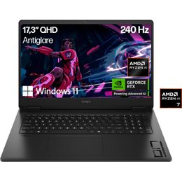 HP Gaming-Notebook "OMEN 17-db1071ng", 32 GB RAM 1.000 GB SSD, Ryzen AI 7, Windows 11 Home,ToucHPad, schwarz, Notebooks