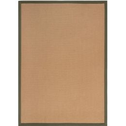 Teppich FLAIR RUGS, B:120cm H:3mm L:170cm, grün, Jute, Kunstfaser, Wohnzimmer, Teppiche, "Kira mit Fischgrätmuster, aus Jute", mit Fischgrätmuster,