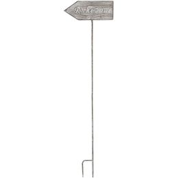 Gartenstecker AMBIENTE HAUS, B:32cm H:122cm, grau, Metall, Gartenstecker, "Gartenstecker Ruhezone (H) 122cm"