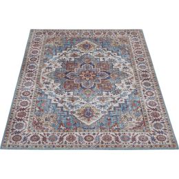 Teppich LUXOR living, B:160cm H:7mm L:230cm, blau, Kunstfaser, Wohnzimmer, Teppiche, "Prima 3", Kurzflor, Orient-Optik, Vintage Design, auch als
