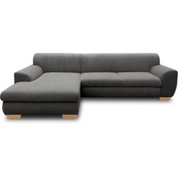 Ecksofa Home Affaire, B:277cm H:78cm T:84cm, grau, Primabelle-Microfaser (100% Polyester);Struktur (70% Polyacryl, 30% Polyester), Wohnzimmer, Sofas,