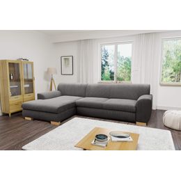 Ecksofa Home Affaire, B:277cm H:78cm T:84cm, grau, Primabelle-Microfaser (100% Polyester);Struktur (70% Polyacryl, 30% Polyester), Wohnzimmer, Sofas,
