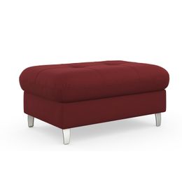 Sit & More Hocker SIT & MORE, B:102cm H:43cm T:67cm, rot, 100% Polyester, Wohnzimmer, Hocker, "Marano", mit Stauraum