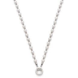 Leonardo Damen Charm-Kette "Signora Darlin's", Edelstahl Perlen, L: 60, silber, Edelstahl, Perlen, Halsketten, mit Muschelkernperle