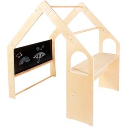 Pinolino Kinder Spielhaus "Thilda", beige, Holz, B:119cm H:122cm T:9cm, Spielhäuser