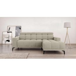 Ecksofa Home Affaire, B:249cm H:111cm T:174cm, beige, 100% Polyester, Wohnzimmer, Sofas, "CAZIE, Designsofa, L-Form, trendige Bubble-Optik", L-Form