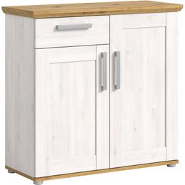 Kommode Home Affaire, B:90cm H:88cm T:37cm, wei&szlig;, Holzwerkstoff, Schlafzimmer, Sideboards, "COSENZA, TOPSELLER, Breite 95 cm, 2 T&uuml;ren, 1