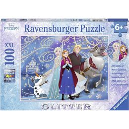 Ravensburger Kinder Puzzle "Disney Frozen, glitzernder Schnee", bunt, Pappe, B:49cm H:36cm, Puzzles, Made in Germany