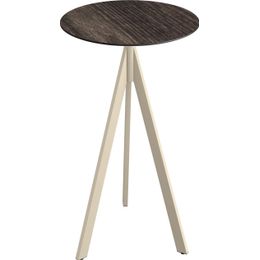 Klapptisch Essentials, B:70cm H:110cm T:70cm, beige, Pulverbeschichteter Stahl + HPL Tischplatte, Garten, Tische, "Infinity", in verschiedenen