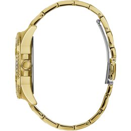 Guess Damen Multifunktionsuhr "LADY FRONTIER", gold, Armbanduhren, Armbanduhr, Quarzuhr, Damenuhr