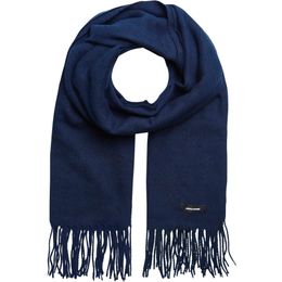 Jack & Jones JACK & JONES Damen Strickschal "JACSOLID WOVEN SCARF NOOS", blau, unifarben, Strick, Kunstfaser, Modetücher