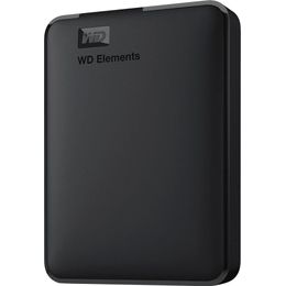 Western Digital WD externe HDD-Festplatte "Elements Portable", 1 TB, Lesegeschwindigkeitmaximal 5000 MB/s, schwarz, Festplatten