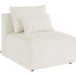 Sessel Home Affaire, B:80cm H:75cm T:100cm, beige, Struktur Hahnentritt (67% Polypropylen 33% Polyester);Fellimitat (100% Polyester);Samtcord (92%