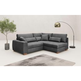 Ecksofa MR. COUCH, B:227cm H:68cm T:190cm, schwarz, Memphis (Grundgewebe - 100% Polyester; Nutzschicht- 90% Polyester / 10% Polyamide), Wohnzimmer,